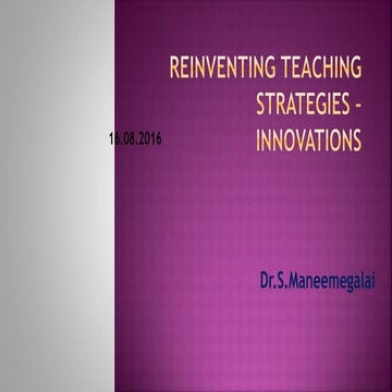 Reinventing teaching strategy | PPT
