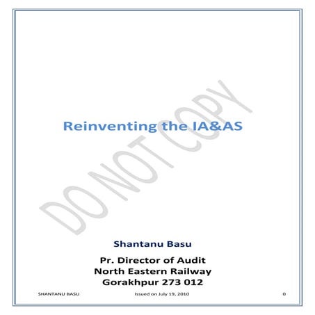 Reinventing the Indian Audit & Accounts Service | PDF