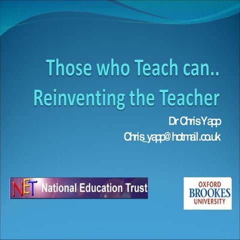 Reinventing The Teaching Profession | PPT