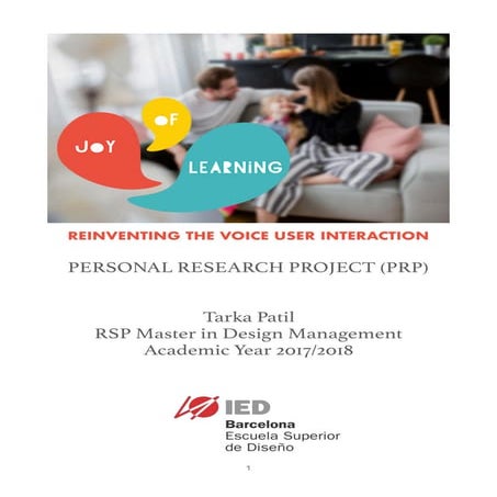 Reinventing VUI_Joy Of Learning (Master Thesis Dossier) | PDF