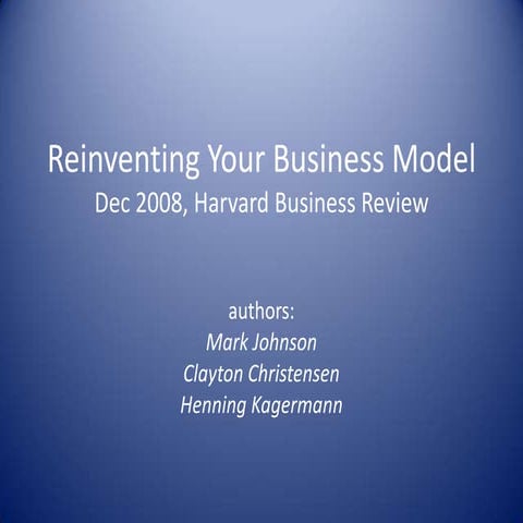 Reinventing Your Business Model | PPTX