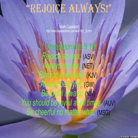 Rejoice Always | PPT