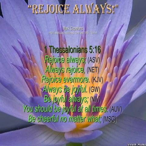 Rejoice Always | PPT