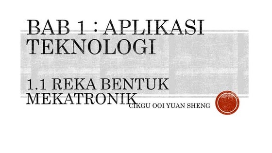 Bab 1 Penyelesaian Masalah Secara Inventif -RBT T2 | PPTX