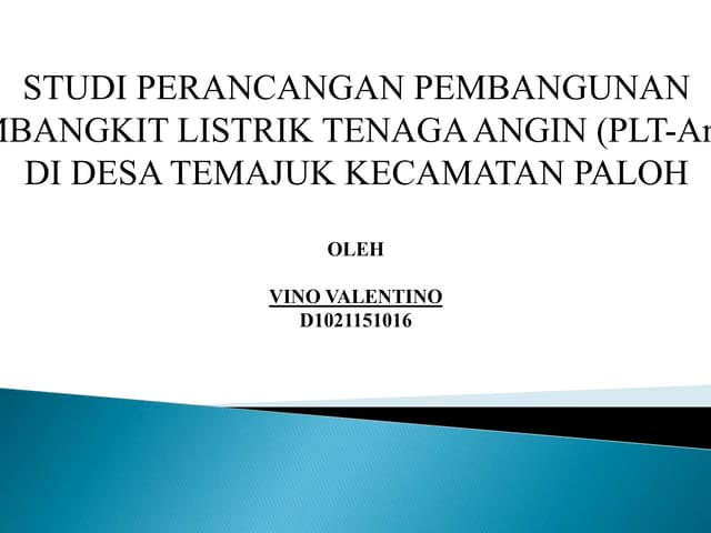 Pembangkit Listrik Tenaga Angin | PPTX