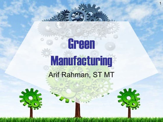 Green manufacturing | PDF