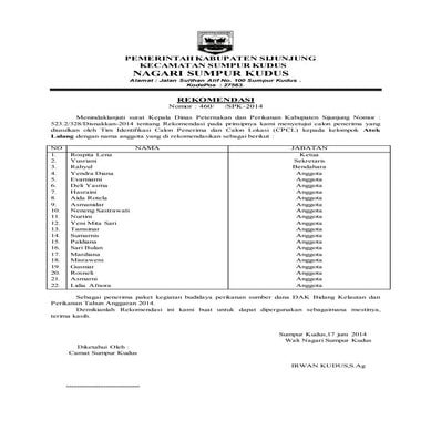 Rekomendasi | DOCX