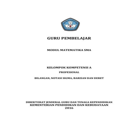 Bilangan, notasi Sigma, Barisan, dan Deret | PDF