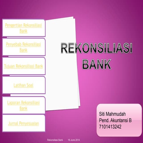 Rekonsiliasi bank | PPT