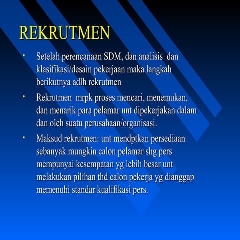 Rekrutmen Tenaga Kerja | PPT