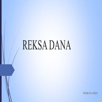 Reksa dana | PPTX
