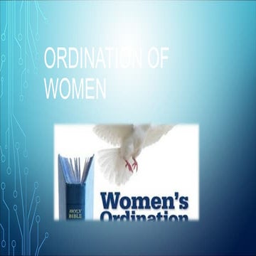 ORDINATION OF WOMEN | PPT