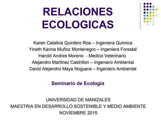Interacciones en los ecosistemas | PDF