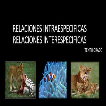 Relacion intraespecifica e interespecifica | PDF