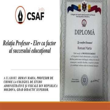 Relația Profesor-Elev - Maria Roman.pptx