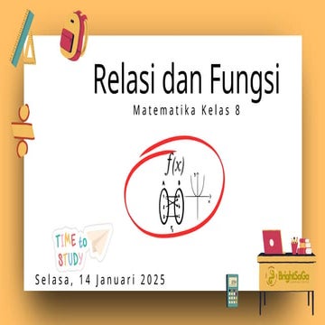 Relasi dan fungsi kelas 8 matematika smp | PPTX