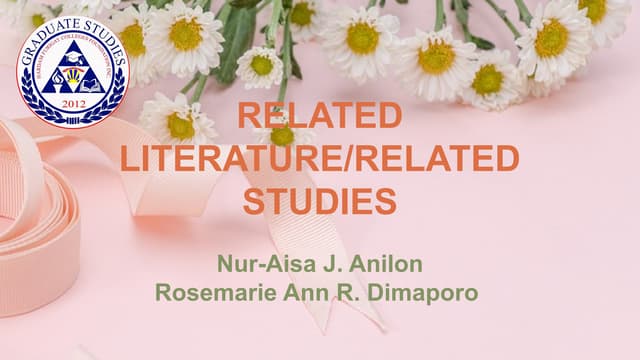 Review of related literature presentation | PPTX