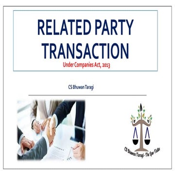 Related Party Transaction as per Companies Act and SEBI(LODR) | PDF