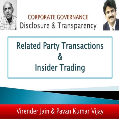 Related Party Transactions: Disclosure & Transparency | PPTX