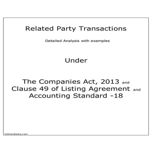 Accounting Standard- 18 - Related Party Transactions | DOCX