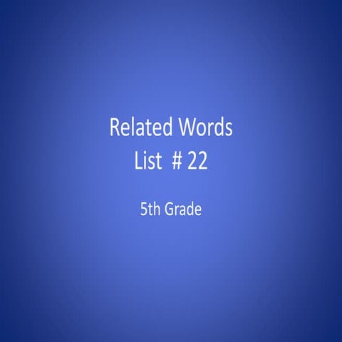 Related words 22 | PPTX