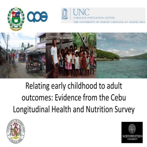 Relating early childhood to adult outcomes Cebu longitudinal health and ...