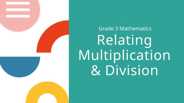 Multiplication and division | PPT