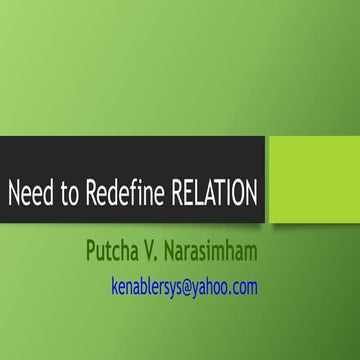 Relation--Need for Radical Redefinition PPT | PPT