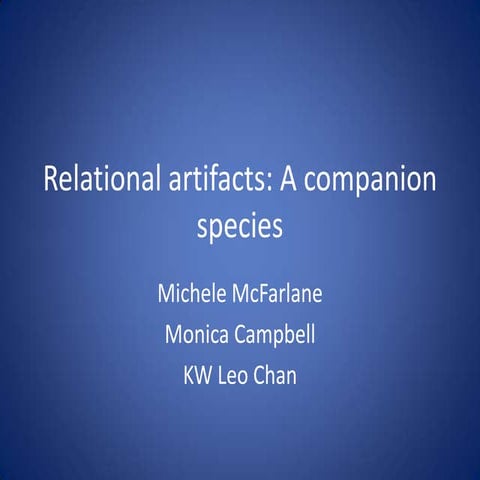Relational Artifacts 511 Dlg | PPTX | Artificial Intelligence ...