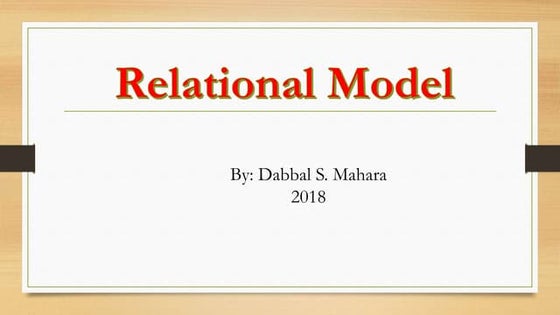 Relational Algebra Ppt Ppt