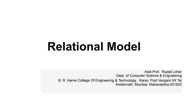 Mapping Cardinality Cardinality Constraint In Er Model Pptx 2765