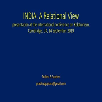 India - a Relational View | PPT