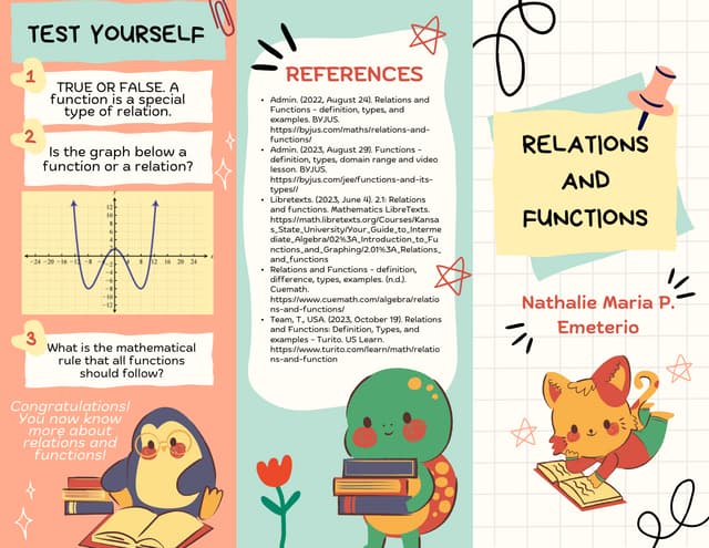Mathematical Relations and Functions Brochure.pdf Mathematical Relations and Functions Brochure.pdf