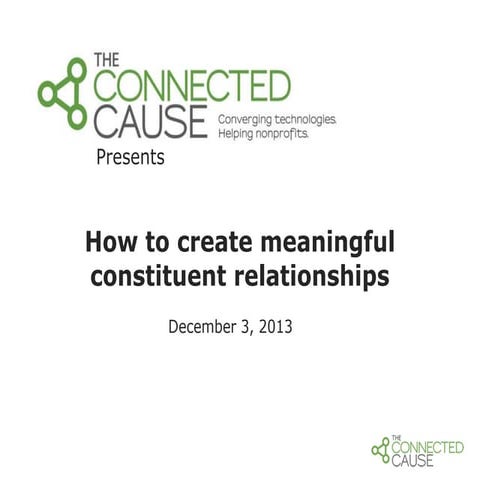 How To Create Meaningful Constituent Relationships Webinar featuring ...