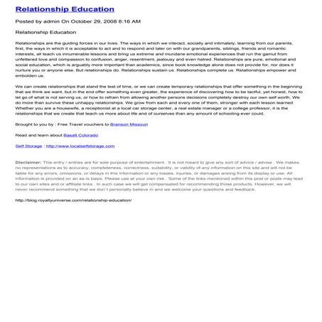 Relationship education | PDF