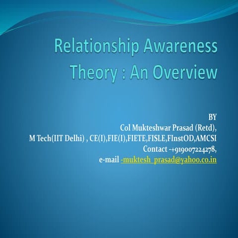 Relationship awareness theory | PPTX