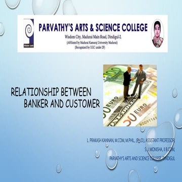 Relationship between Banker and Customer | PPTX