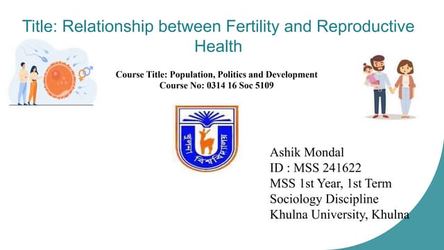 REPRODUCTIVE HEALTH PPT | PPTX