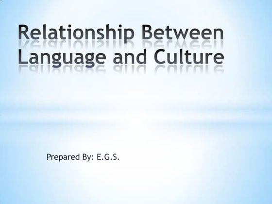 Language and culture | PPTX