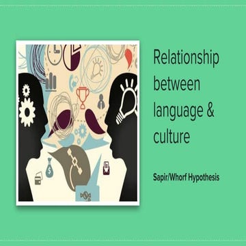 Relationship between language and culture | PDF