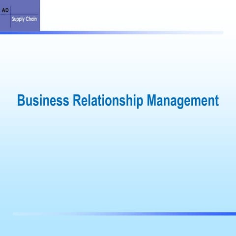 Relationship management | PPTX