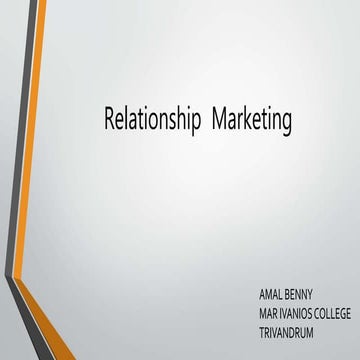 Relationship marketing | PPTX