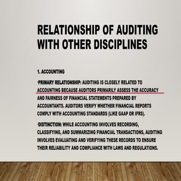 RELATIONSHIP OF AUDITING WITH OTHER DISCIPLINES.pptx