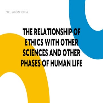 Relationship of Ethics with other sciences | PDF