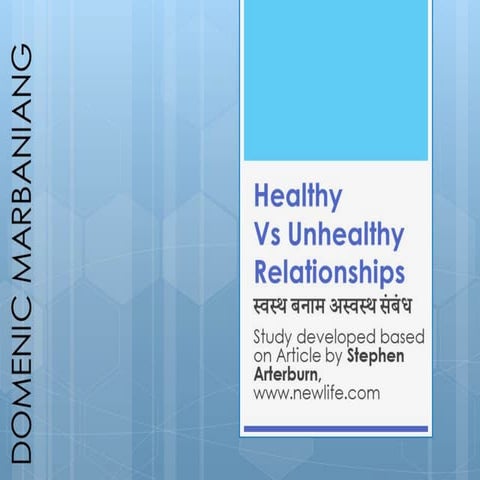 Healthy Vs Unhealthy Relationships | PDF