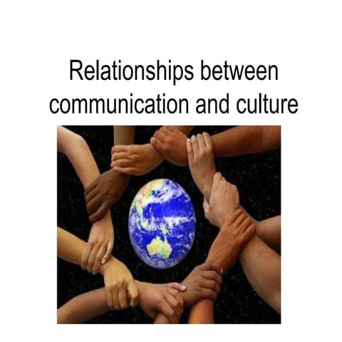 Relationships between communication and culture | PPTX