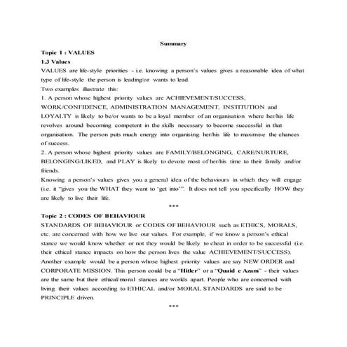 Relationships between values and behaviour | DOCX