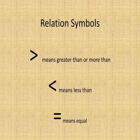 Relation symbols