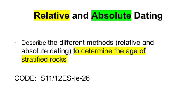 Relative and absolute dating | PPTX