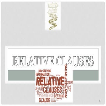 Relative clauses powerpoint slides ..... | PPTX